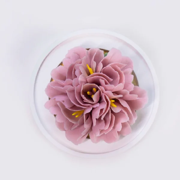 Intangible Cultural Heritage Hand-Pinched Purple Peony Ceramic Flower ...
